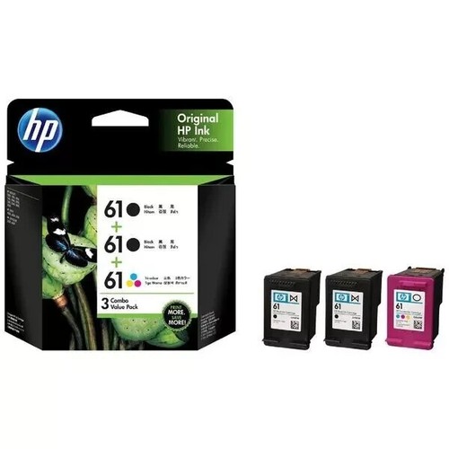 Genuine HP 61 Triple Ink Pack For HP 2510 2050 1050 2620 Envy 5530 ...