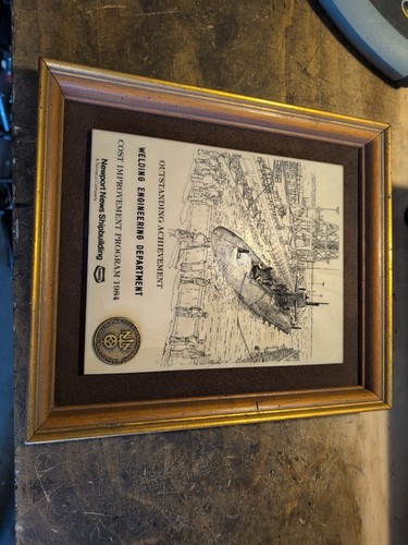 Newport News Shipbuilding Plaque 1984 | eBay