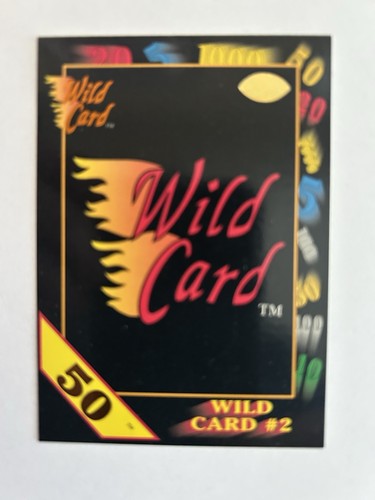 1991 Wildcard Collegiate Football, 50 Stripe. Wild Card #2 Redemption ...