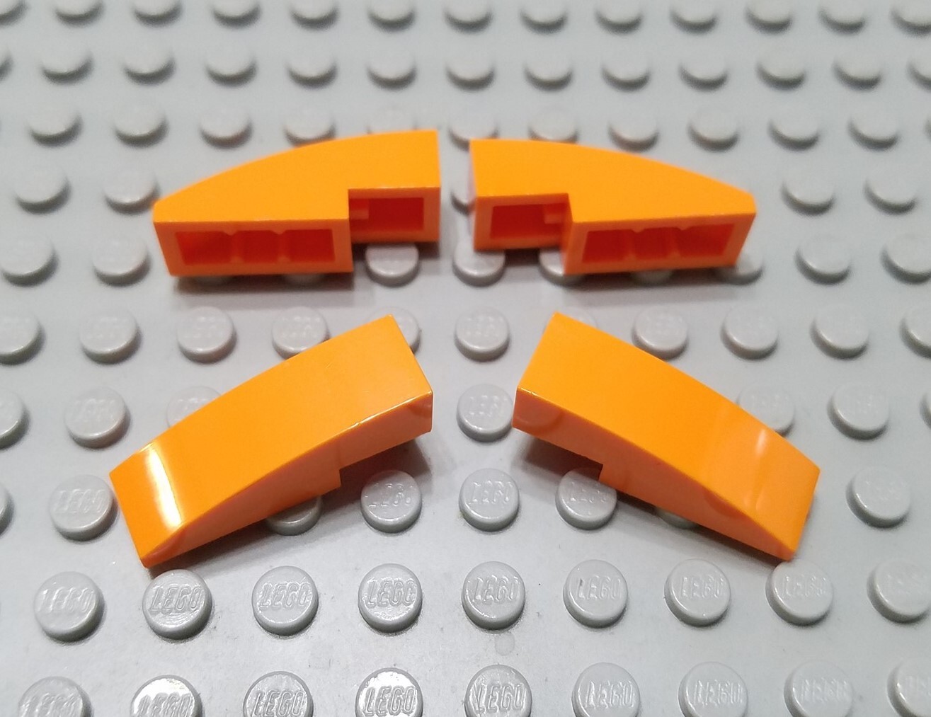 New LEGO Lot of 4 Orange 3x1 Curved Slope Pieces | eBay