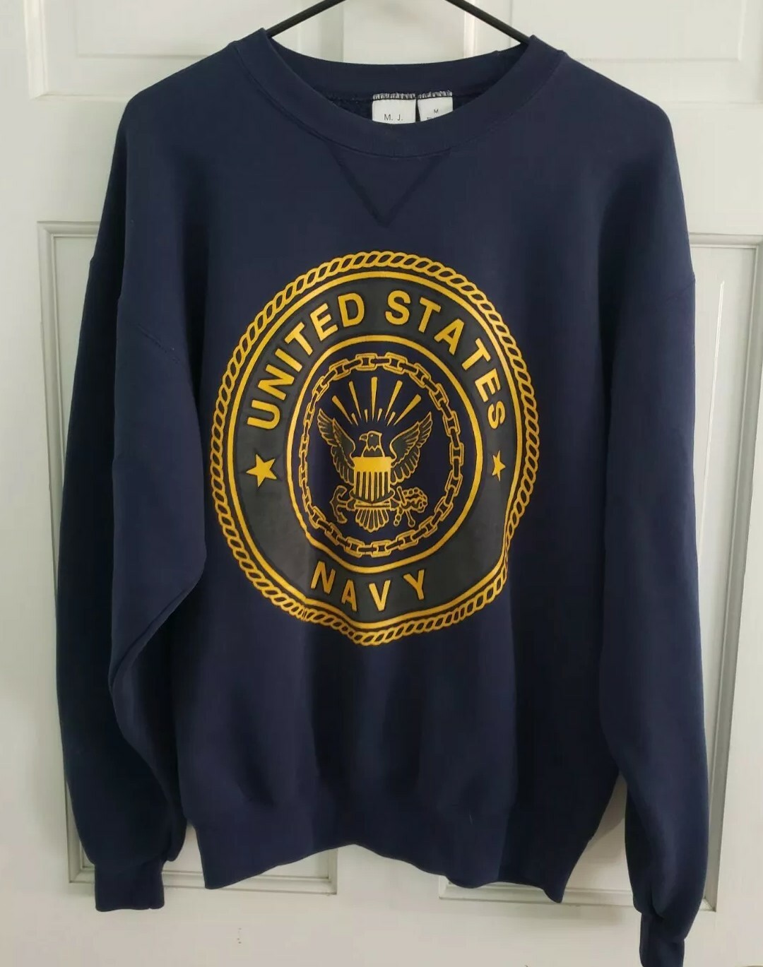 US NAVY blue Poly Cotton reflective Seal Logo Vintage… - Gem