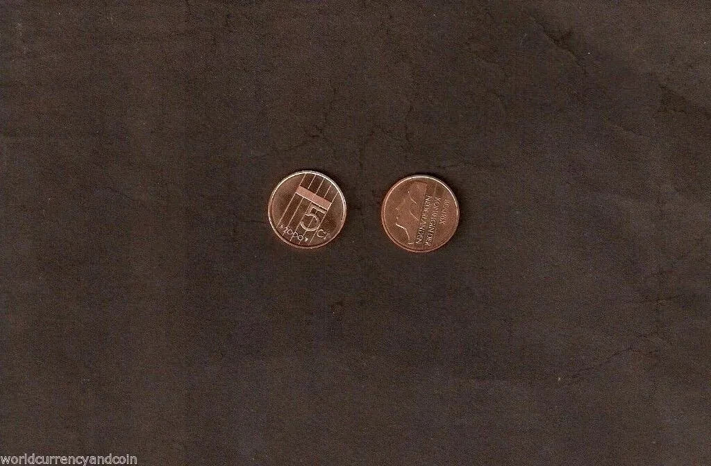 Netherlands 5 CENTS KM-202 2000 Millenium Beatrix UNC World Currency ...