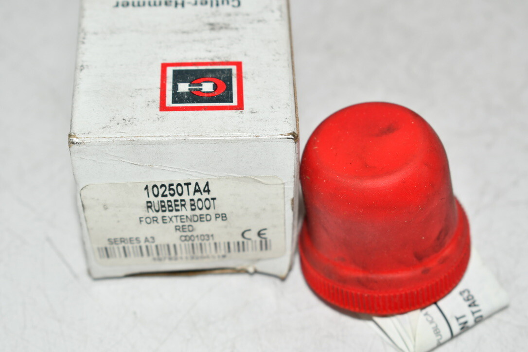 NEW Eaton Cutler Hammer 10250TA4 Heavy-Duty Pushbutton, Boot, Red, Flexible | eBay