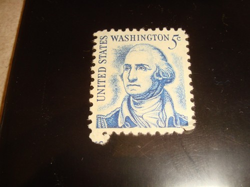 Vintage George Washington Five Cent Stamp Blue RARE!! Ungraded Great ...