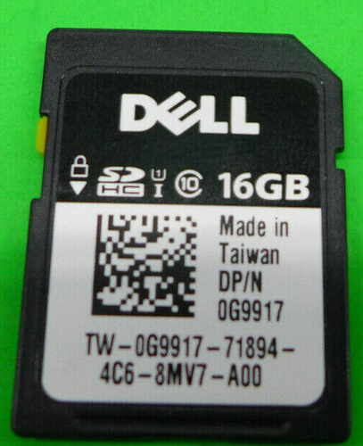 Genuine Dell 16GB IDRAC VFlash Class 10 SD Card G9917 | eBay