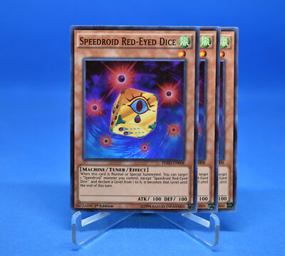 Yu-Gi-Oh! 3x Speedroid Red-Eyed Dice [HSRD-EN008] Super Rare 1st Ed NM ...