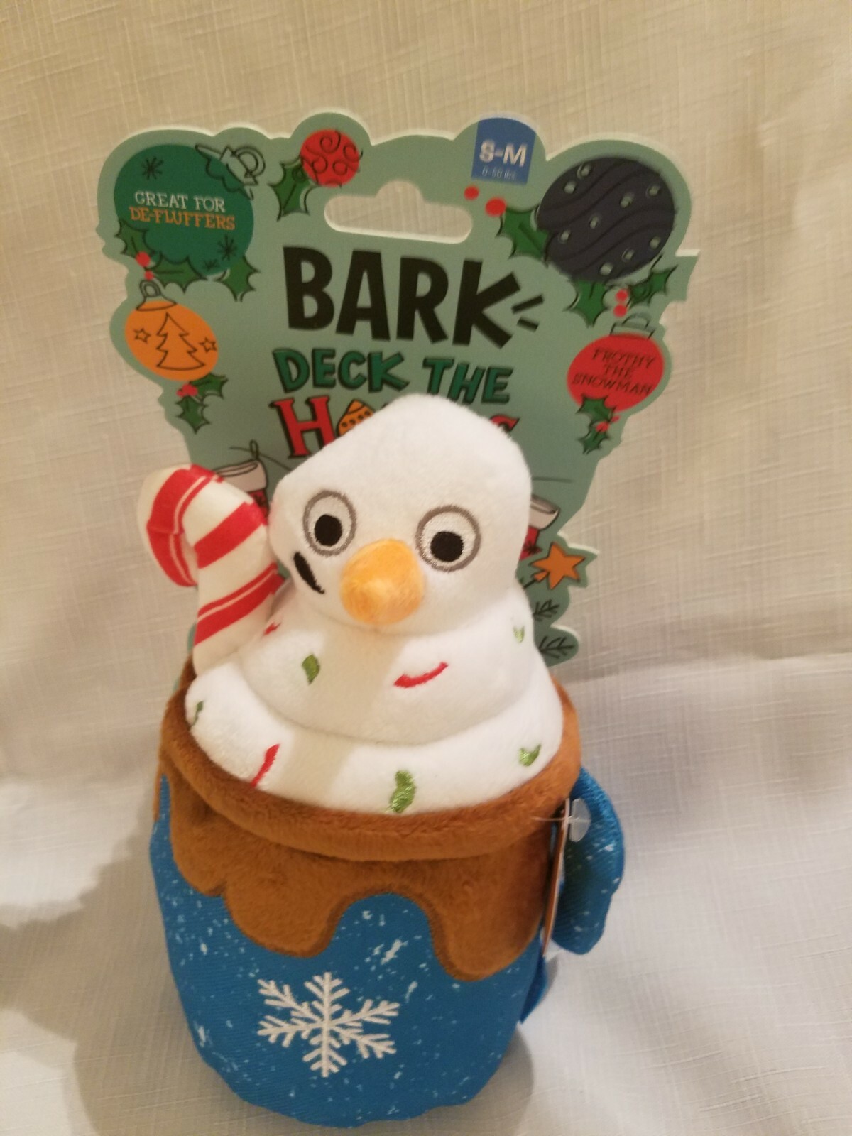 Barkbox Dog Toy Plush S/M ‘Frothy the Snowman’ Squeaker+Crinkle ...
