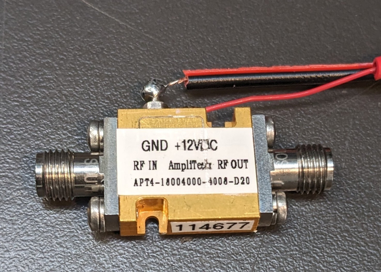 AmpliTech 40dB Gain Low Noise Amplifier 15 to 40 GHz 2.92mm LNA ...
