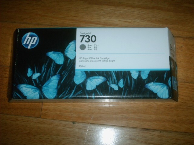 2025 GENUINE HP 730 GRAY 300ml CARTRIDGE P2V72A DESIGNJET T1600 T1700 ...
