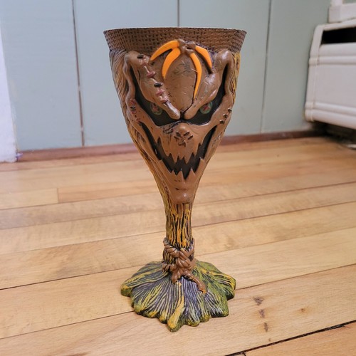 Vintage Evil Scarecrow Halloween Goblet Wine Glass Cup | eBay