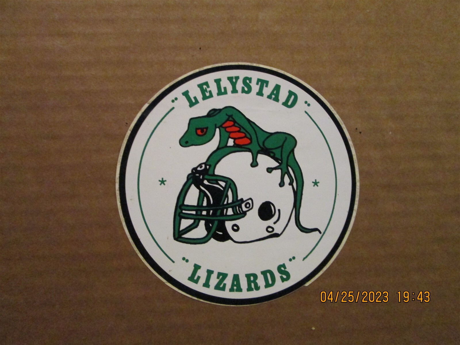 Netherlands Lelystad Lizards Vintage 3 Bar Helmet Team Logo Football ...