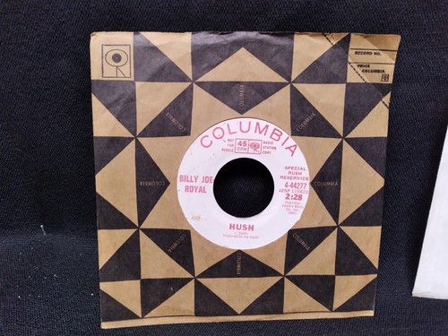 Billy Joe Royal Hush 45 RPM Columbia 4-44277 PROMO 1967 Special Rush ...