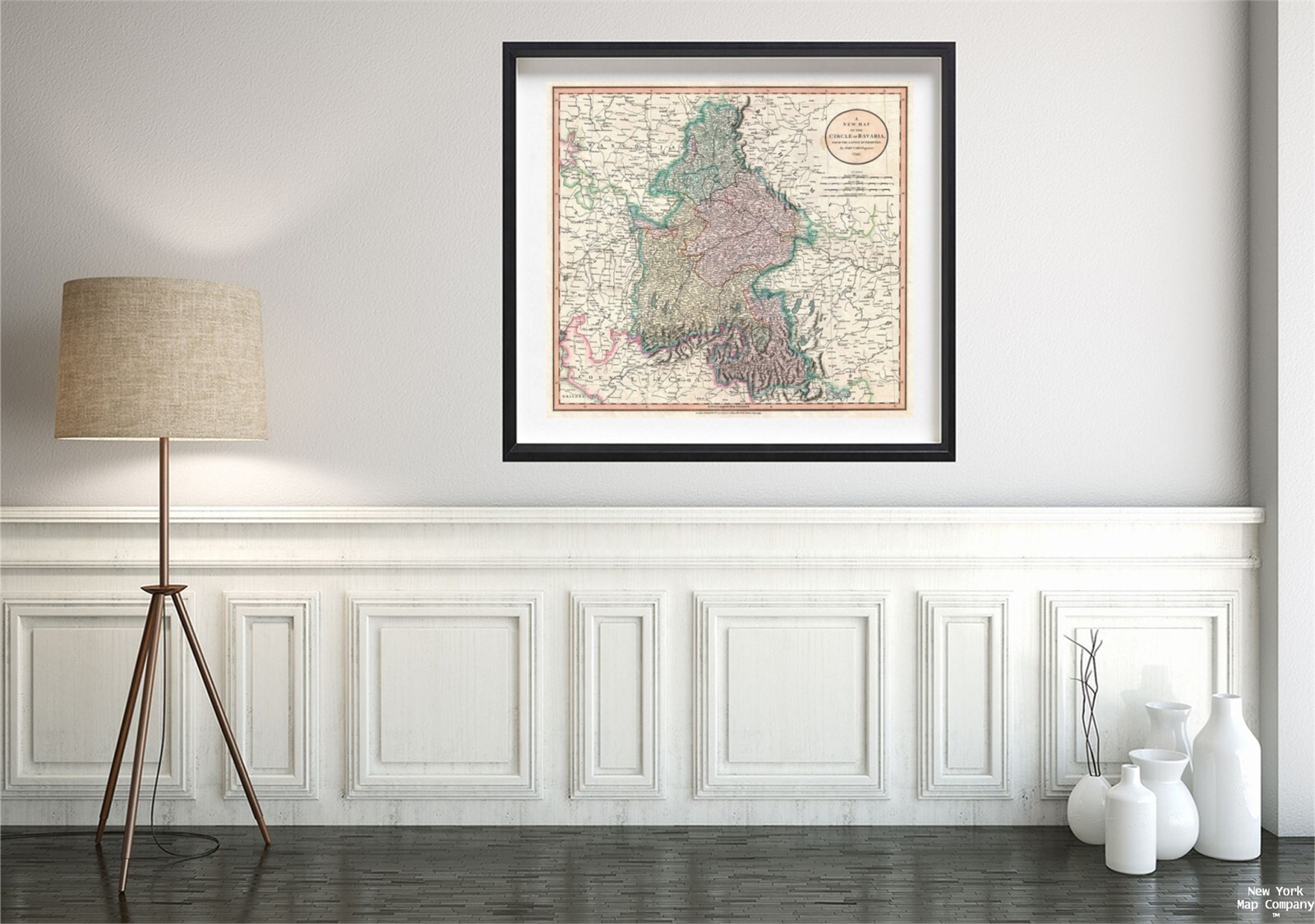 John Cary's 1799 map of the Circle of Bavaria, Germany. Covers the ...