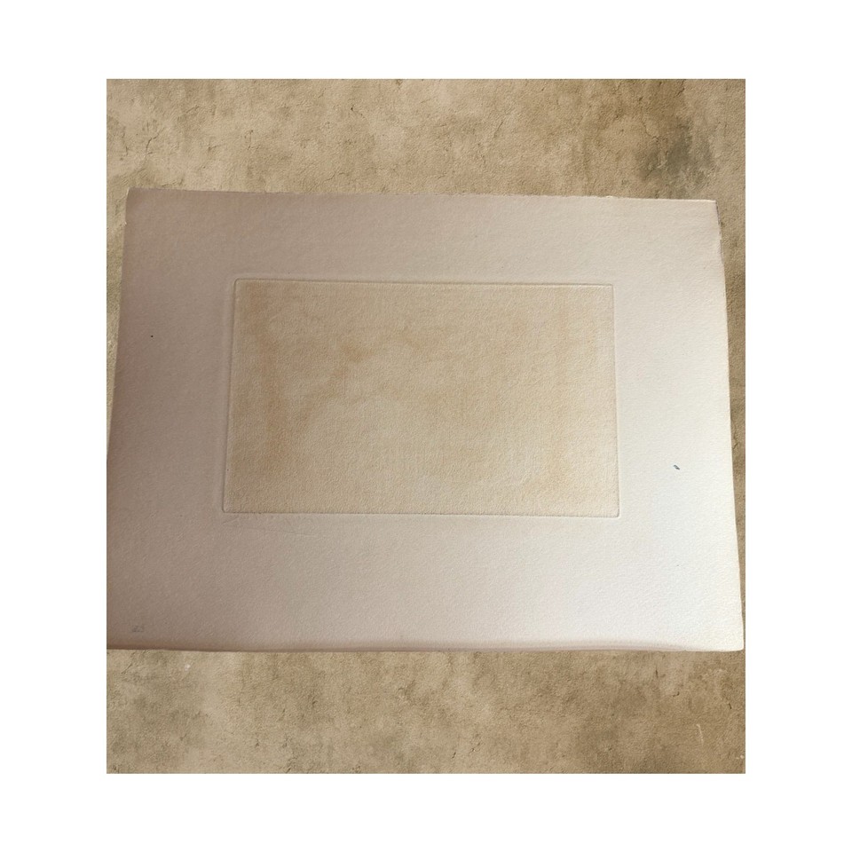 Signed Hand Colored Etching Winter Landscape European Village Art Print ...