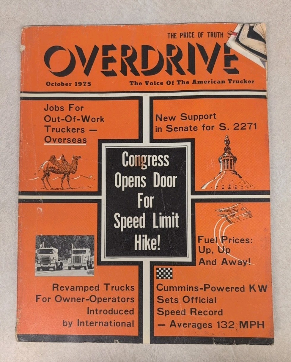 Overdrive Magazine October 1975 Vtg Semi Truck Transportation *Buy 2 ...