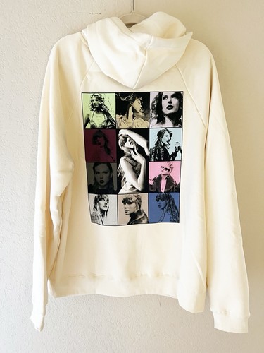 Taylor Swift Eras Tour Official Hoodie Large Cream Merch Graphic ...