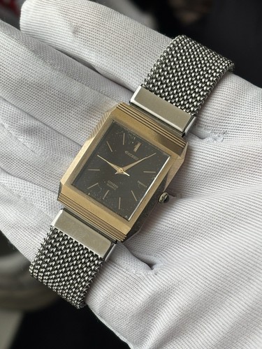 Citizen exceed tank quartz watch on stretch bracelet non running | eBay