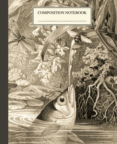 Composition Notebook College Ruled: Vintage Archer Fish Illustration ...