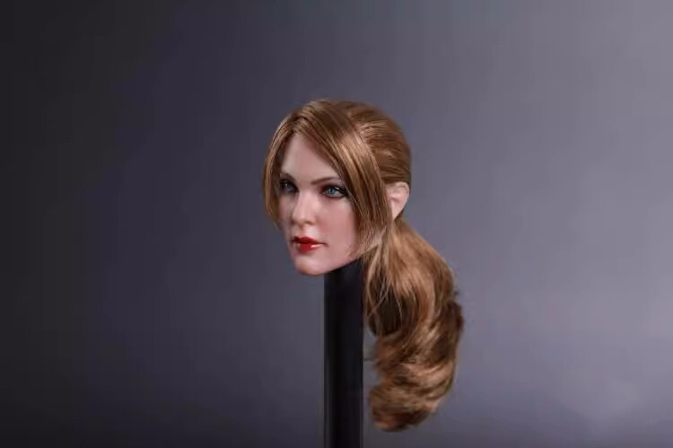 NEW 1/6 Female Head Sculpt Brown Curly Hair for 12" GACTOYS Phicen ...