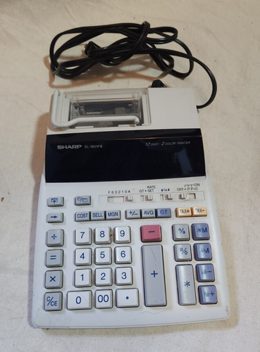 Electronic Calculator Sharp Model EL-1801P III 12 Digit | 2 Clr Print ...