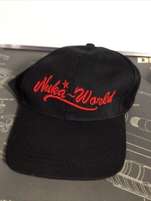 Fallout 4 Loot Crate Nuka-World Snapback Hat Black w/ Red Embroidery ...