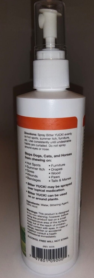 NaturVet BITTER YUCK No Chew Spray For Dog/Cat/Horse - 8 ounces | eBay