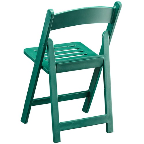 (50 PACK) Green Resin Wedding Folding Chair with Slatted Seat | eBay