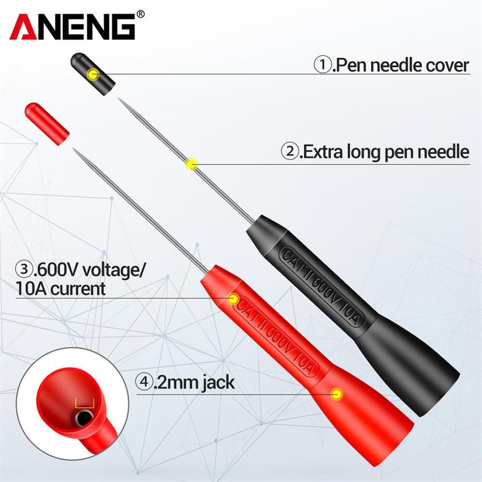 2pcs Insulation Piercing Needles Tip Non-destructive Multimeter Test ...