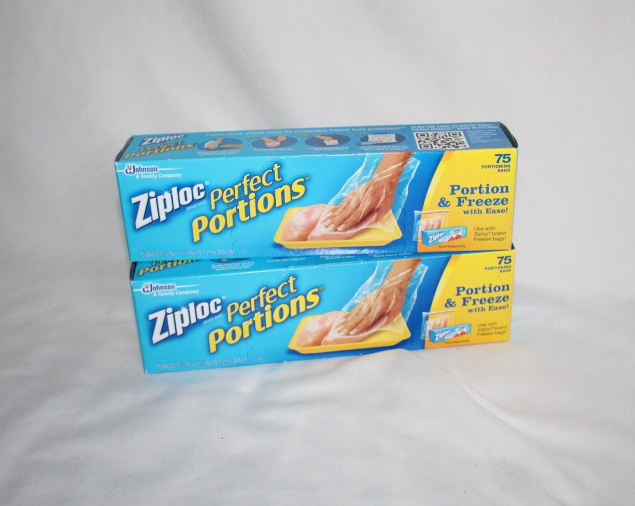 Ziploc Perfect Portions Portion & Freezer Bag 75 Count - Lot of 2, NIB ...