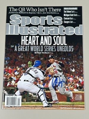 Jon Jay Signed Sports Illustrated COA 10/31/2011 World Series Cardinals ...