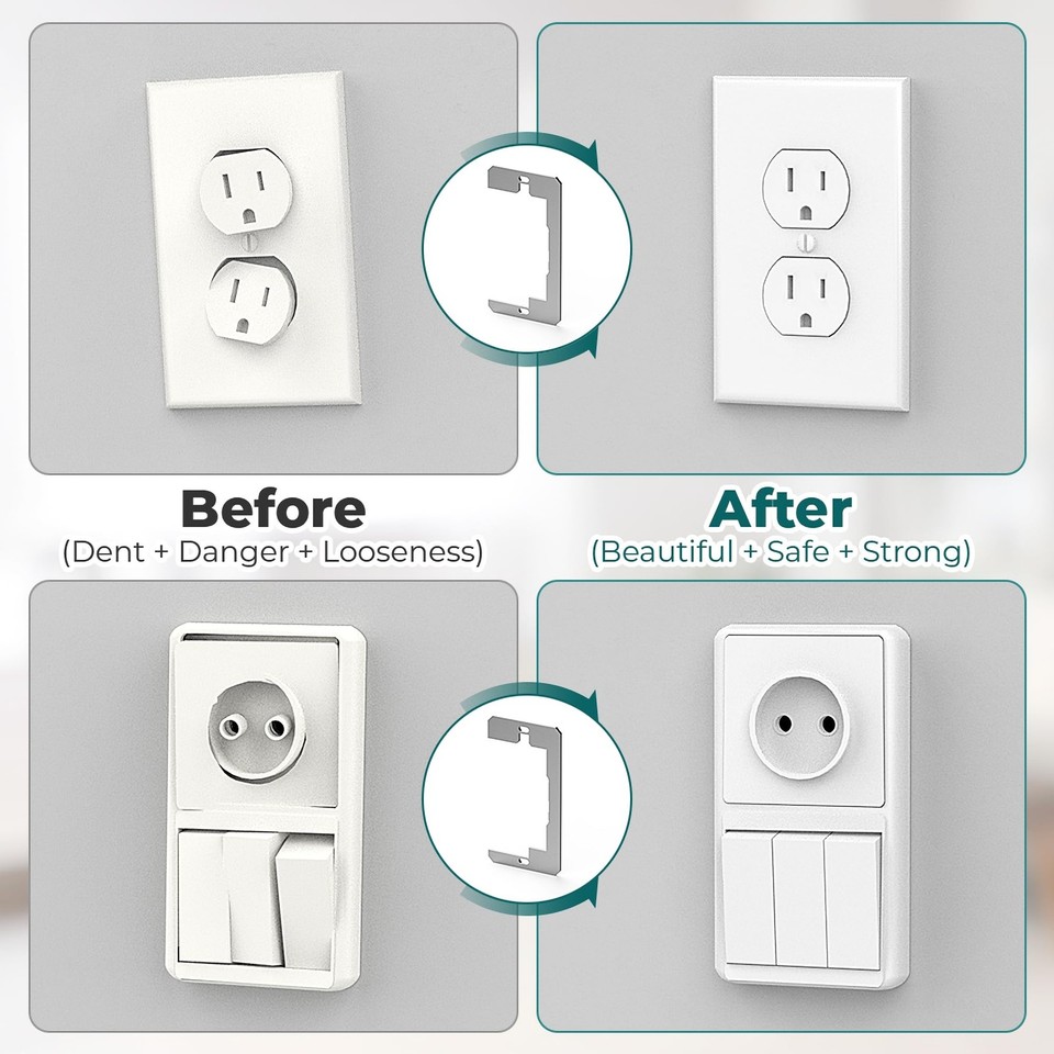 15 Pcs Wall Plate Spacers, Metal Outlet Spacers for Electrical Box ...