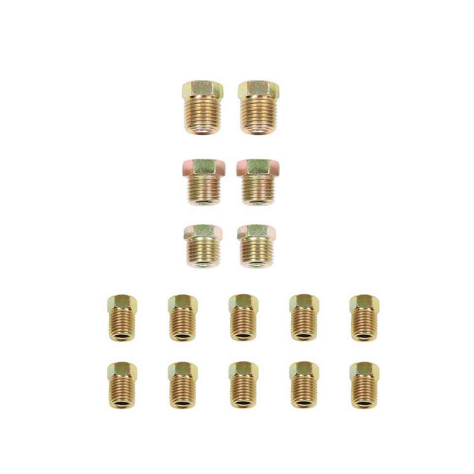 W/ 32 Fittings 25 Ft Roll 1/4 & 3/16 Copper Coated Brake Line Tubing ...