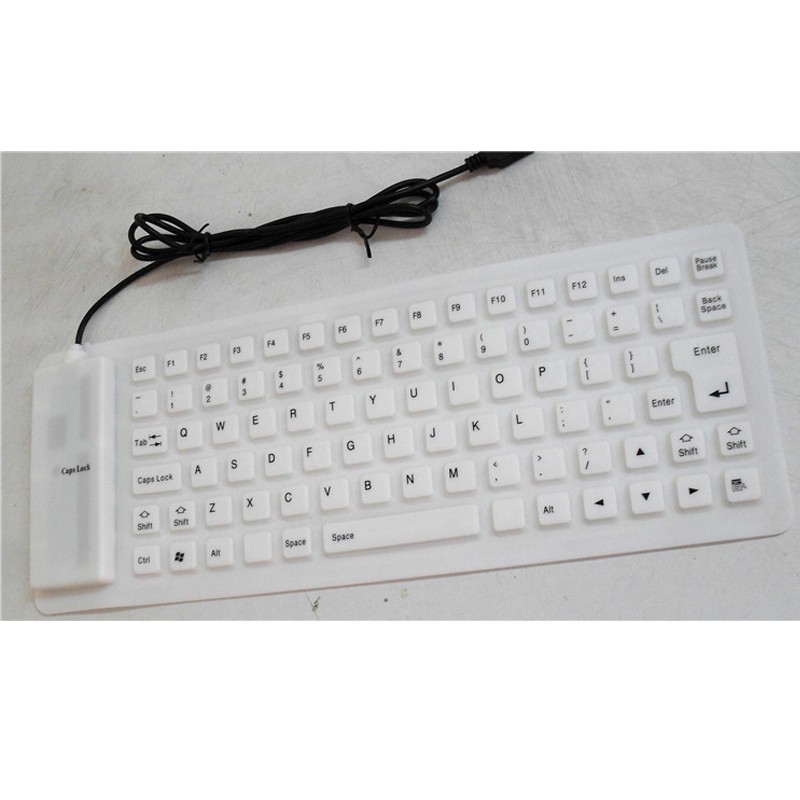Waterproof Silicone Keyboard Foldable Flexible USB Dustproof DirtProof ...