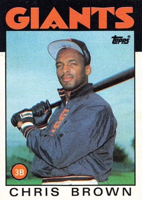 Chris Brown 1986 Topps #383 San Francisco Giants RC Baseball | eBay
