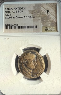 Nero as Caesar 50-54AD Antioch Syria Ae 24 Ancient Roman NGC | eBay