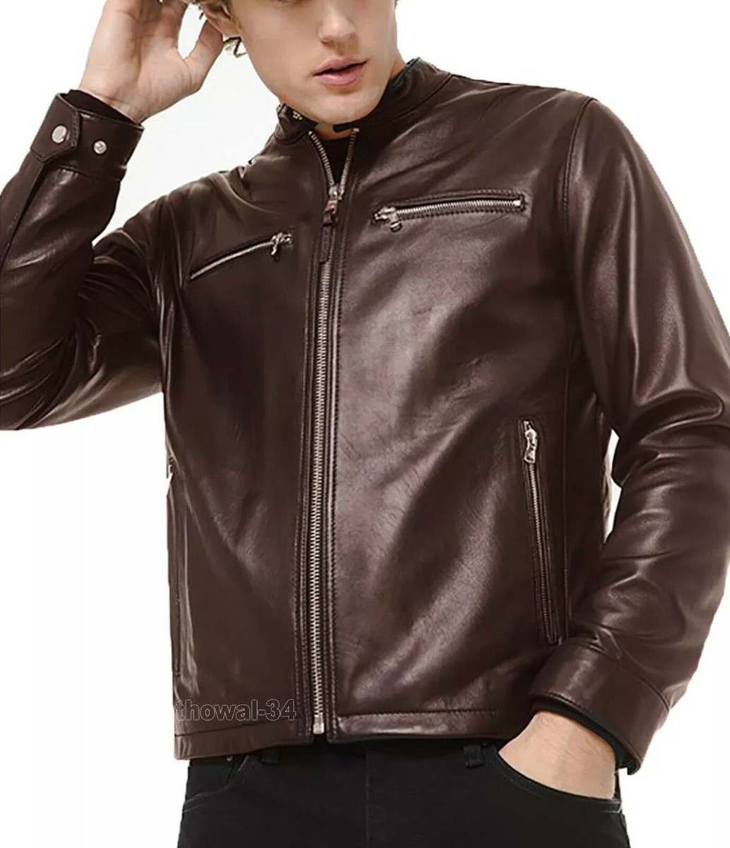 New Michael Kors L Men's Buttery Soft Racer Leather Jacket New Michael Kors L Men's Buttery Soft Racer Leather Jacket
