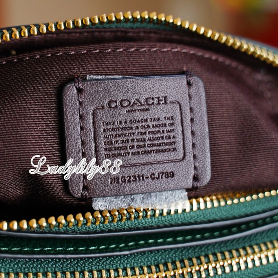 NWT Coach CJ789 CJ790 Double Zip Crossbody in Refine Pebble Leather ...