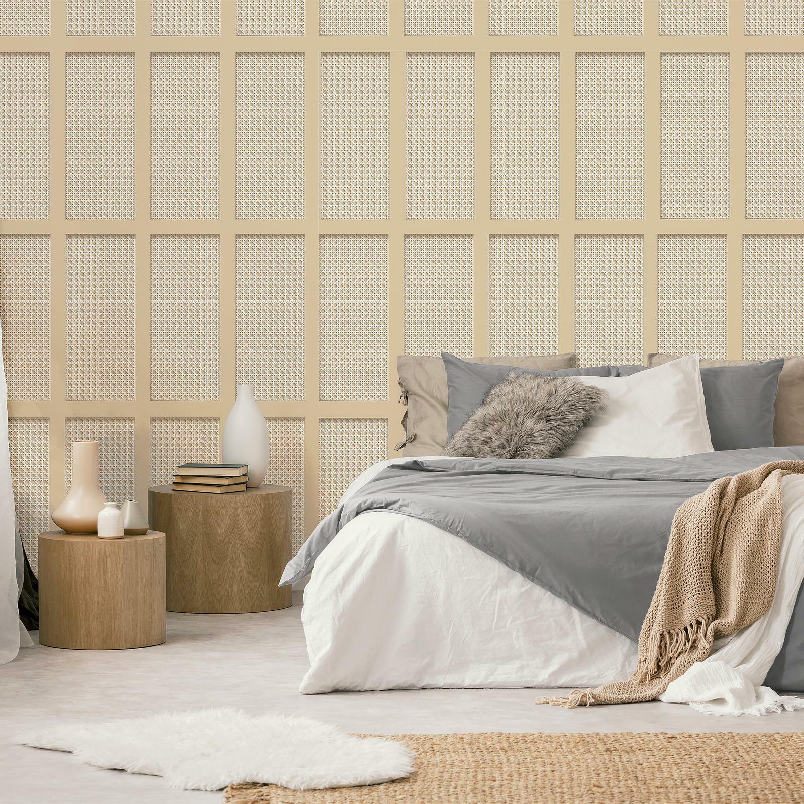Realistic Cane Panel Natural FD43000 Fine Decor Wallpaper 3D Wicker ...