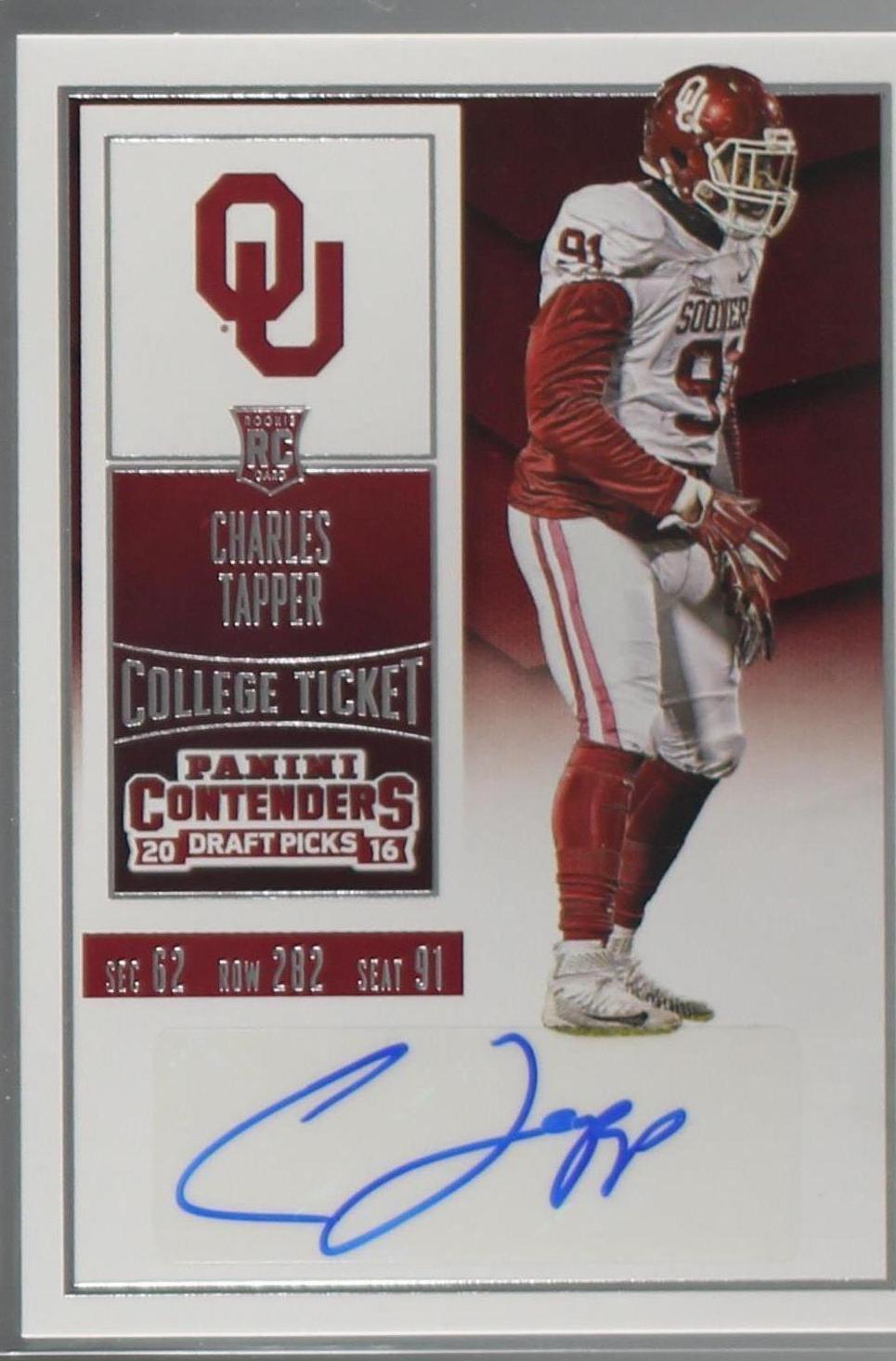 2016 Panini Contenders Draft Picks - College Ticket Charles Tapper #229 ...