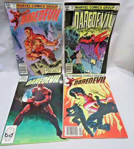 Marvel Daredevil #194 #193 #192 #191 Frank Miller Story/Cover/Art very ...