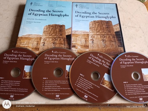 GREAT COURSES DECODING SECRETS OF EGYPTIAN HIEROGLYPHS BOB BRIER 4 DISC ...