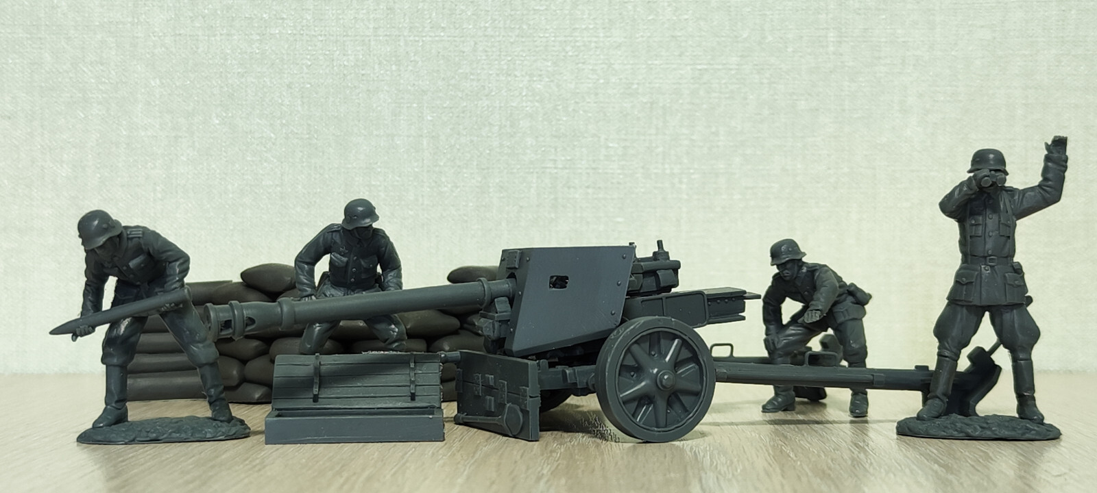 Hanomak Toy Soldiers WW2 Eastern Shaft German Cannon Scale 1/32 Release ...