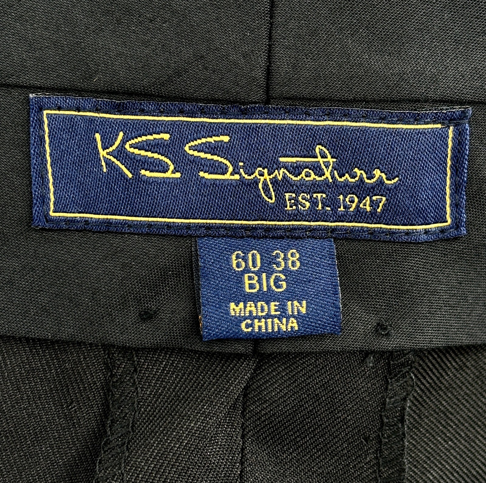 New Kingsize KS Signature Relaxed Black 60/29 Expandable Waist Plain ...
