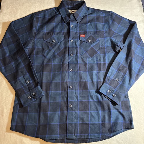 Dixxon Flannel Shirt Mens Large Blue Black Plaid The Purpose Cholo ...