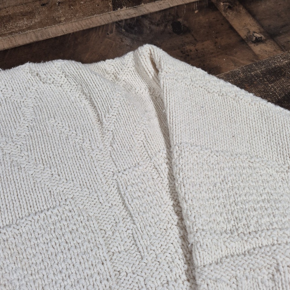Vintage Fieldmaster Sweater Mens XXL Beige Chunky Knit Embroidered Buck ...