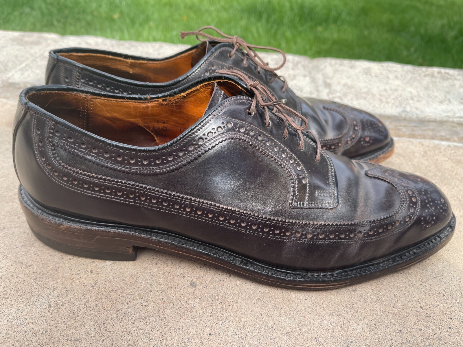 Rare Brent Montgomery Ward Shell Cordovan Longwings Made in England Sz ...