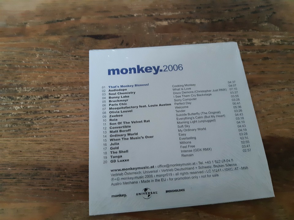 CD VA Monkey 2006 (20 Song) UNIVERSAL MONKEY MUSIC cb OVP | eBay