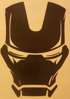 Iron Man Faceplate Sticker Vinyl Decal Choose Size/Color | eBay