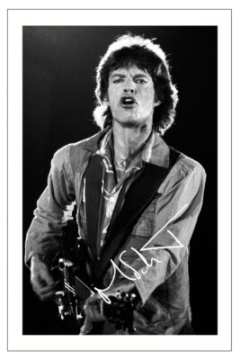 MICK JAGGER Signed Autograph PHOTO Fan Gift Signature Print THE ROLLING ...