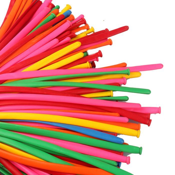 100 x Long Modelling Balloons Latex Plain Balons 260Q Twisting Magic ...